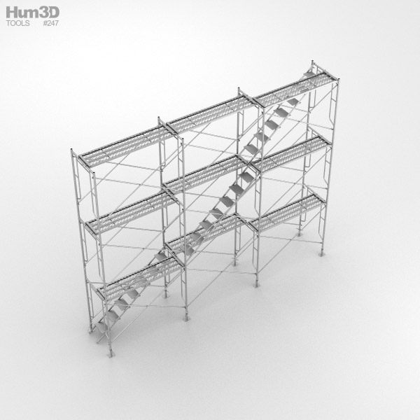 Scaffolding 3D model - Download Street elements on 3DModels.org