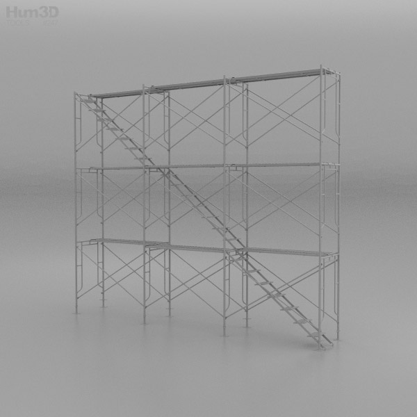 Scaffolding 3D model - Download Street elements on 3DModels.org