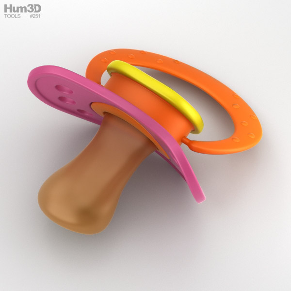 Pacifier 3D model - Download Medical Equipment on 3DModels.org