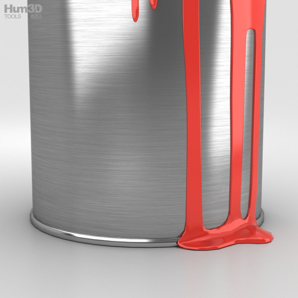 Red Paint Can 3D model - Download Tools on 3DModels.org