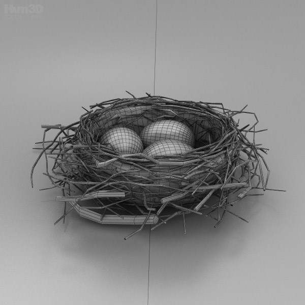 Bird Nest 3D model - Download Landscapes on 3DModels.org
