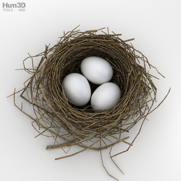 Bird Nest 3D model - Download Landscapes on 3DModels.org