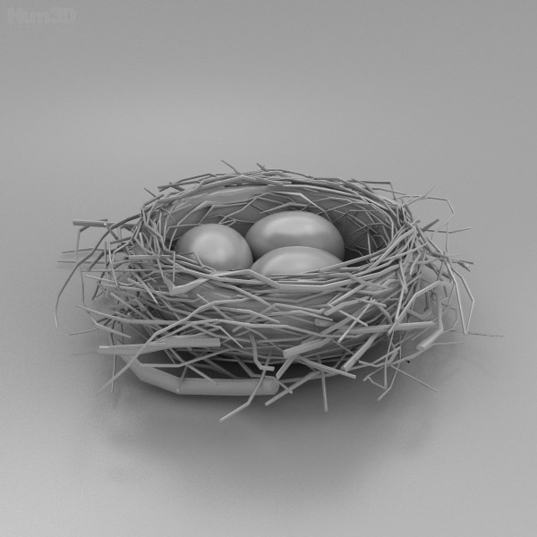 Bird Nest 3D model - Download Landscapes on 3DModels.org