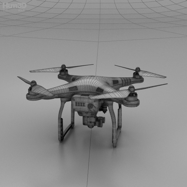 DJI Phantom 3 Professional 3D model - Download Camera Drones on ...