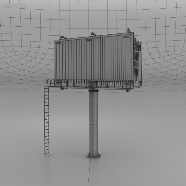 Billboard 3D model - Download Street elements on 3DModels.org