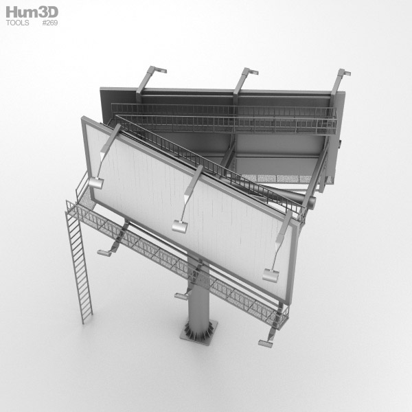 Billboard 3D model - Download Street elements on 3DModels.org