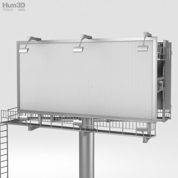 Billboard 3D model - Download Street elements on 3DModels.org