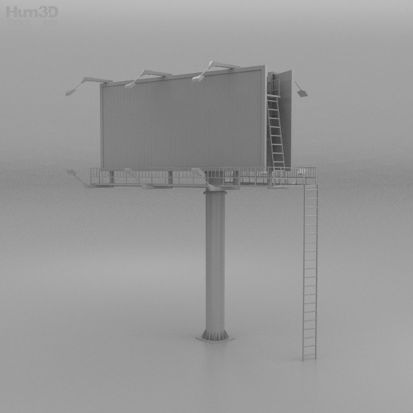 Billboard 3D model - Download Street elements on 3DModels.org