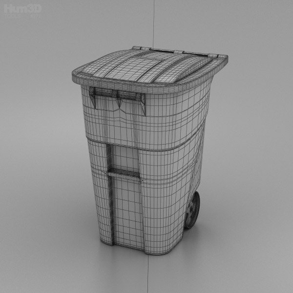 Wheeled Garbage Bin 3D model - Download Street elements on 3DModels.org