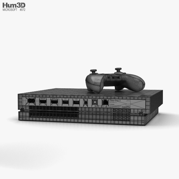 Microsoft Xbox One X 3D model - Download Game Console on 3DModels.org
