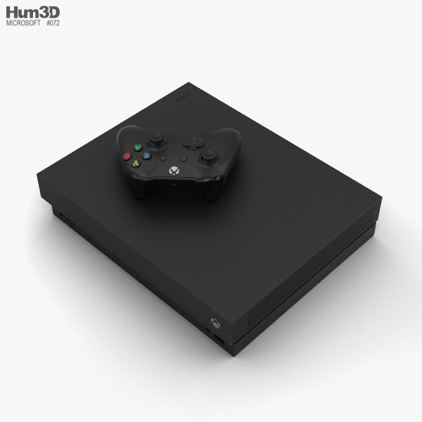 Microsoft Xbox One X 3D model - Download Game Console on 3DModels.org