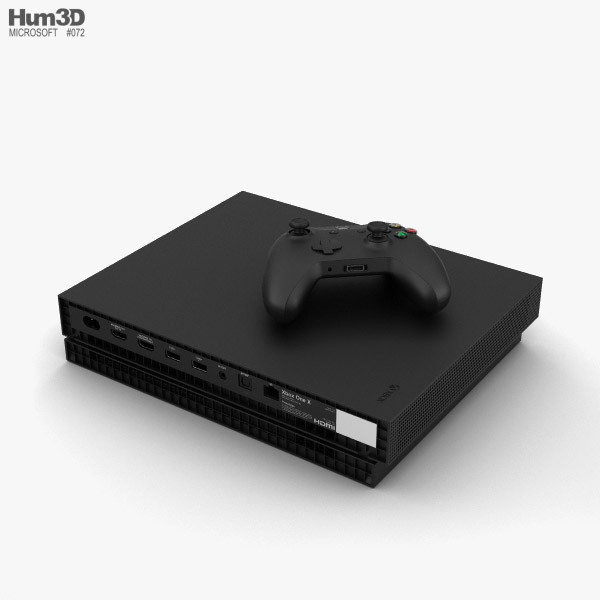 Microsoft Xbox One X 3D model - Download Game Console on 3DModels.org