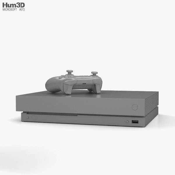 Microsoft Xbox One X 3D model - Download Game Console on 3DModels.org
