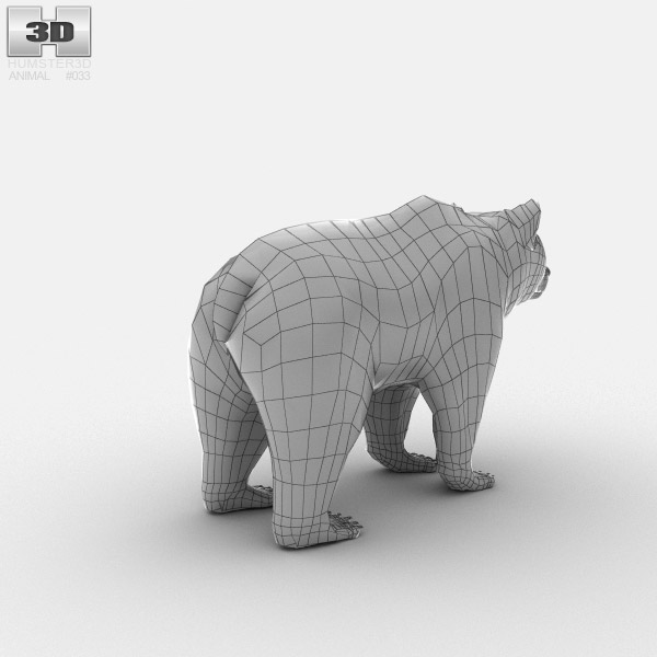 Brown Bear Low Poly 3D model - Download Mammals on 3DModels.org