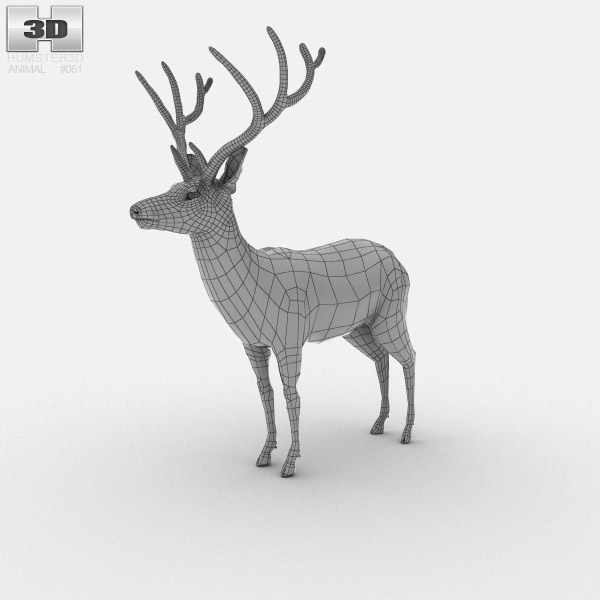 Deer Low Poly 3D model - Download Mammals on 3DModels.org
