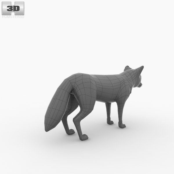 Fox Low Poly 3D model - Download Mammals on 3DModels.org
