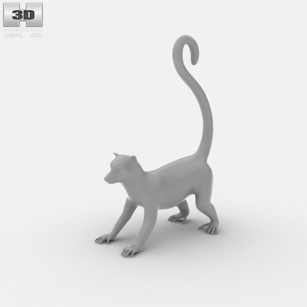 Lemur Low Poly 3D model - Download Mammals on 3DModels.org