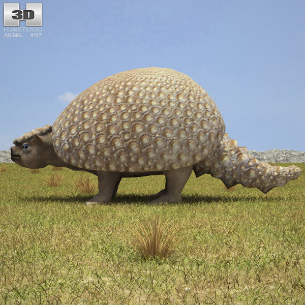 Glyptodon Low Poly 3D model - Download Dinosaur on 3DModels.org