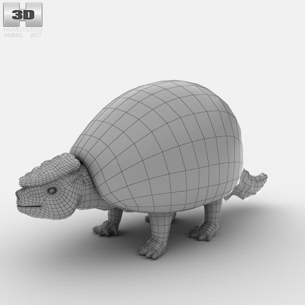 Glyptodon Low Poly 3D model - Download Dinosaur on 3DModels.org