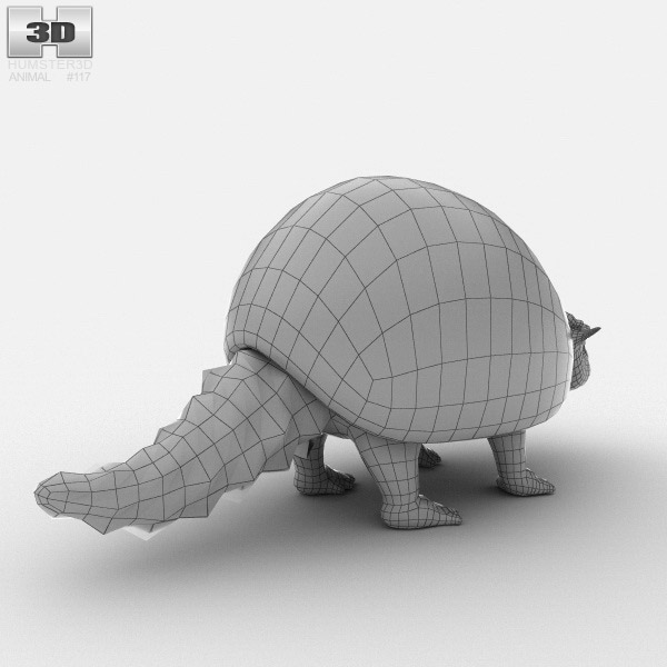 Glyptodon Low Poly 3D model - Download Dinosaur on 3DModels.org