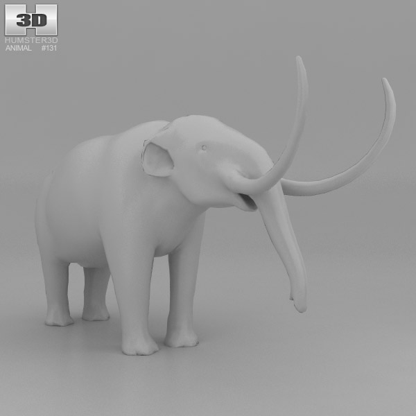 Mastodon Low Poly 3D model - Download Mammals on 3DModels.org