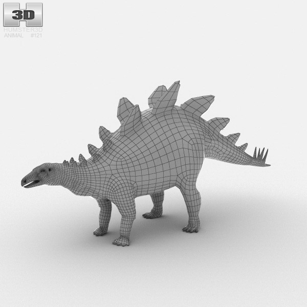 Stegosaurus Low Poly 3D model - Download Dinosaur on 3DModels.org