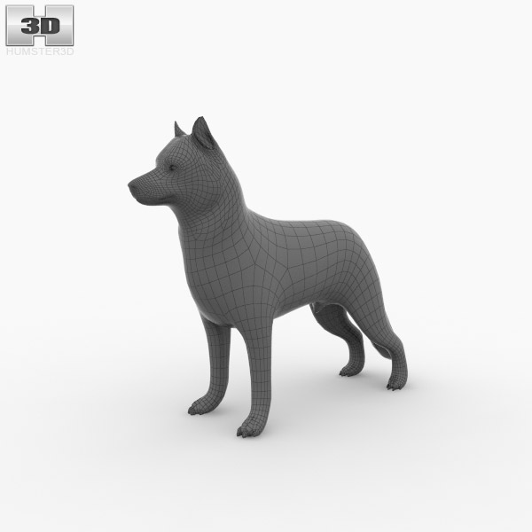 Siberian Husky Low Poly 3D model - Download Mammals on 3DModels.org
