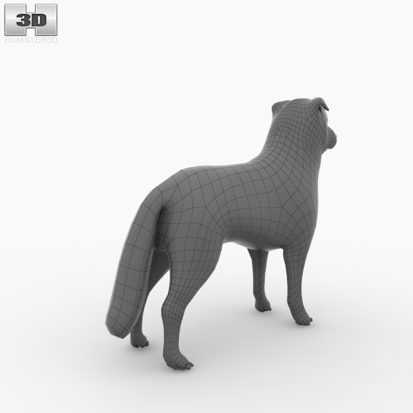 Border Collie Low Poly 3D model - Download Mammals on 3DModels.org