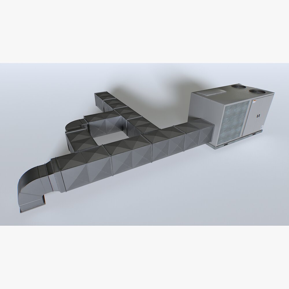 Rooftop Ac Hvac Unit 3D model - Download Building components on ...