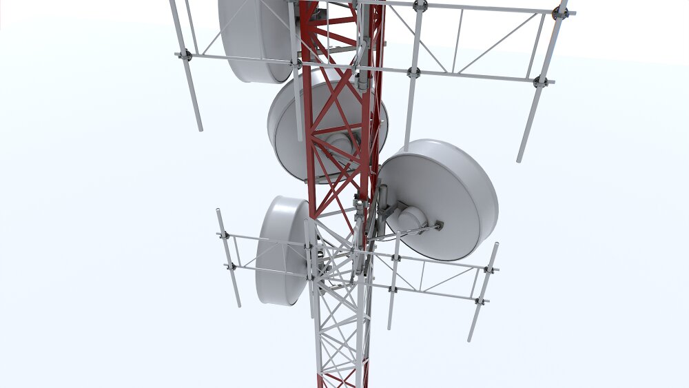 Communication Radio Tower 3D model - Download Building components on ...