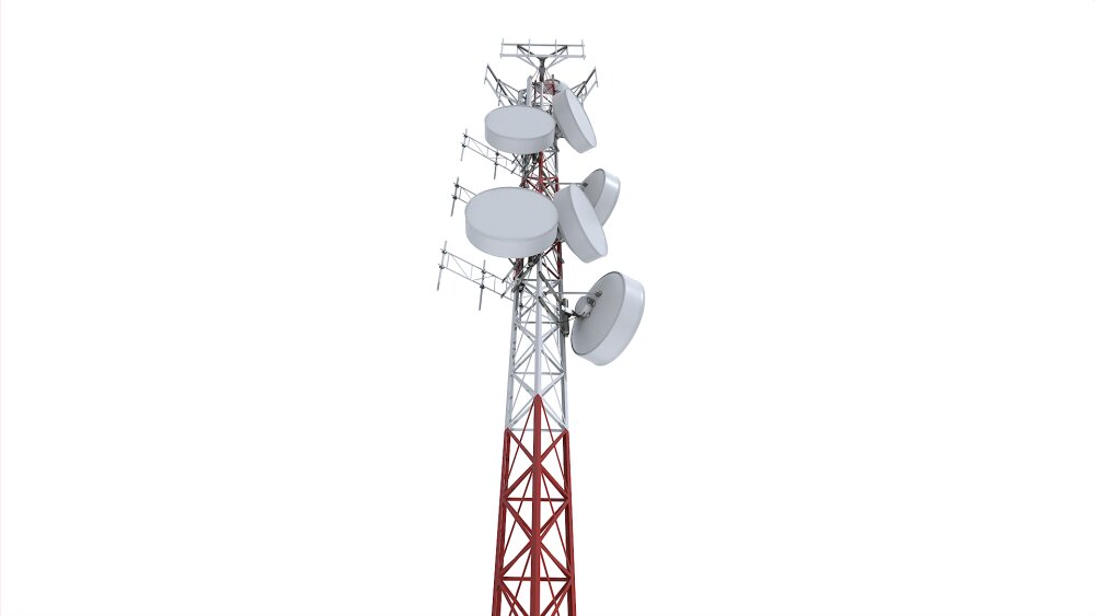 Communication Radio Tower 3D model - Download Building components on ...