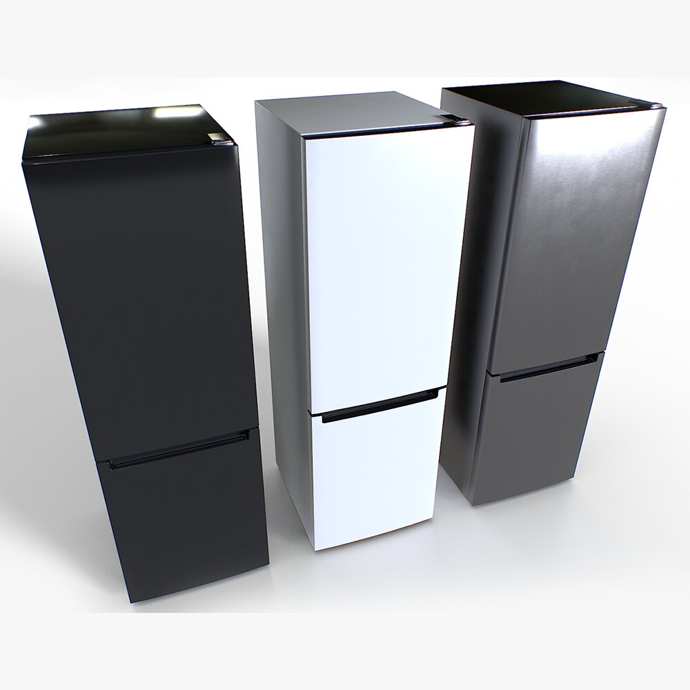 Fridge Set 3D model - Download Home Appliances on 3DModels.org