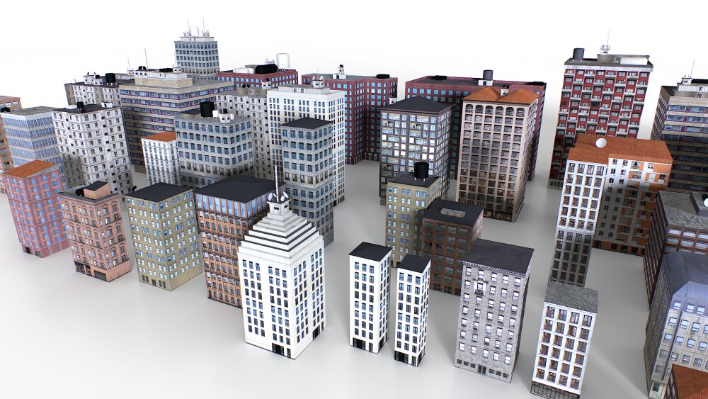 Out of Bounds Background Buildings 3D model - Download Buildings on ...