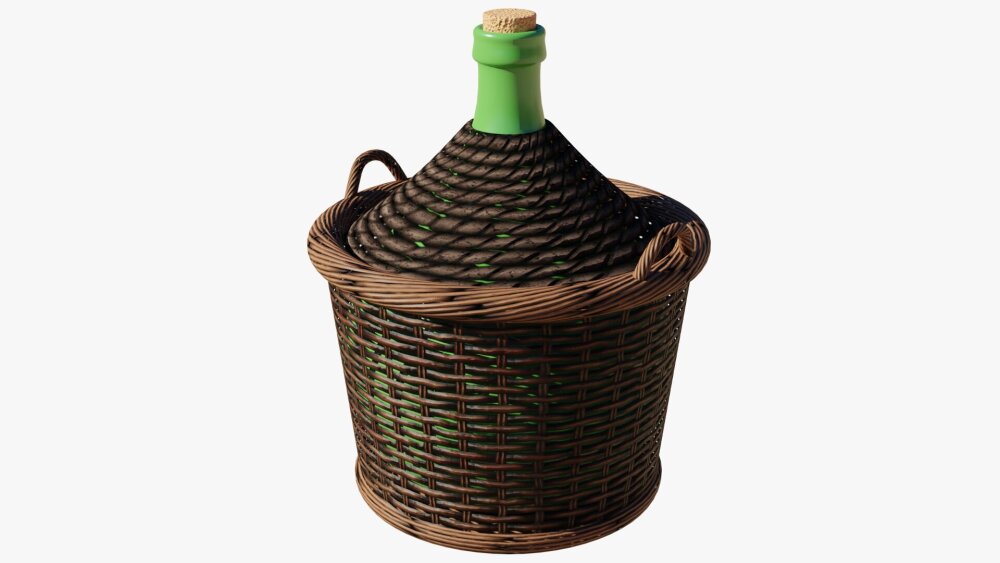 Demijohn 3D model - Download Bottles, Cans on 3DModels.org