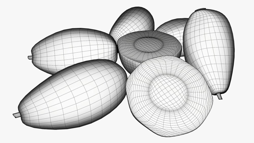 Oil Palm Fruits 3D model - Download Fruit on 3DModels.org