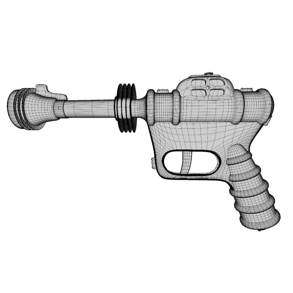 Buck Rogers Disintegrator Pistol 3D model - Download Pistol on 3DModels.org