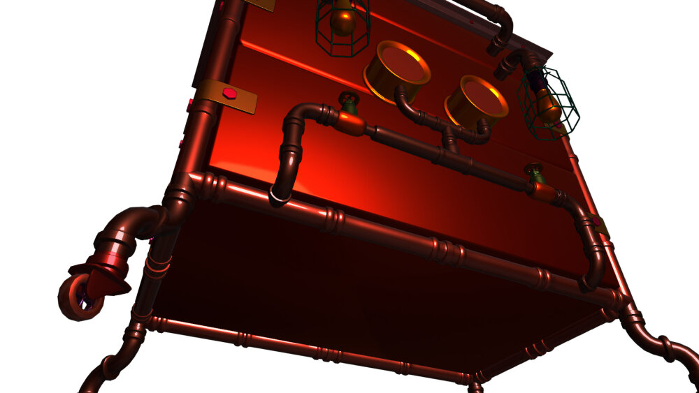 Steampunk Cabinet 3D model - Download Cabinet on 3DModels.org