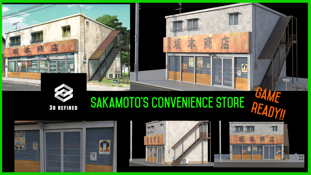 Sakamoto Days Store – Convenience Store- Japanese Store 3D 모델 - 다운로드 ...