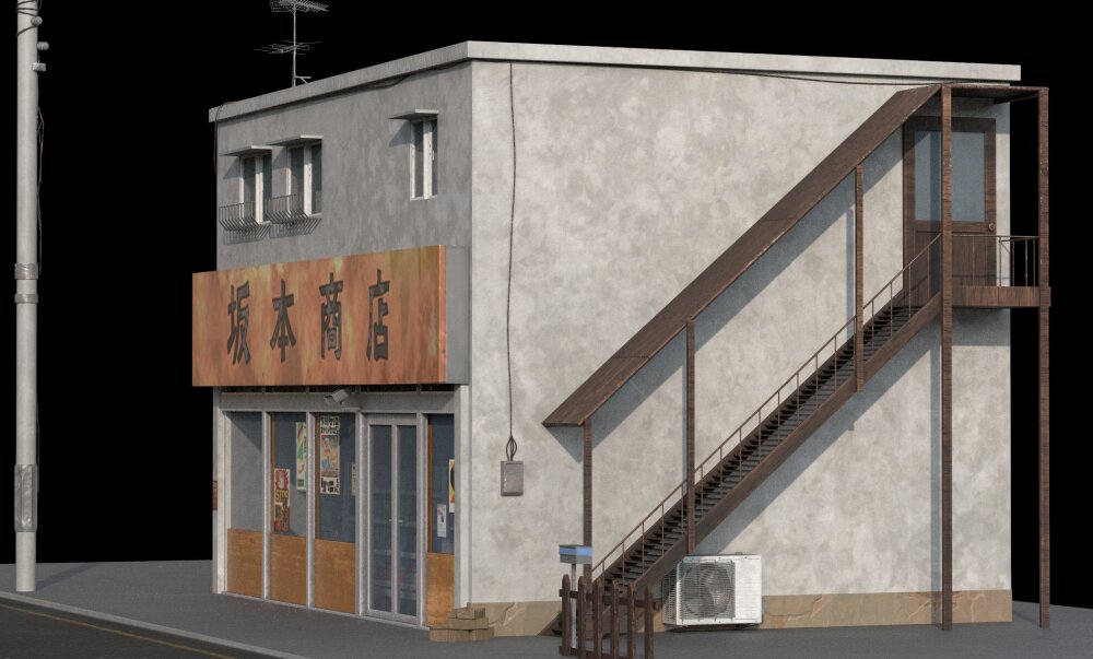 Sakamoto Days Store – Convenience Store- Japanese Store 3D model ...