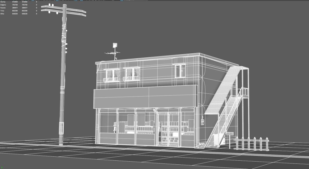 Sakamoto Days Store – Convenience Store- Japanese Store 3D model ...