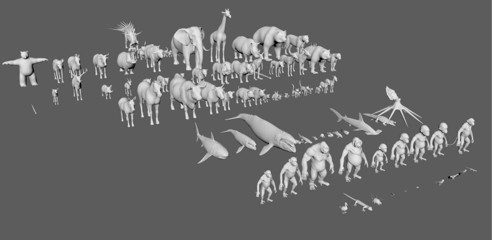 Ultimate Animal Pack Animal Set 3D model - Download Mammals on 3DModels.org