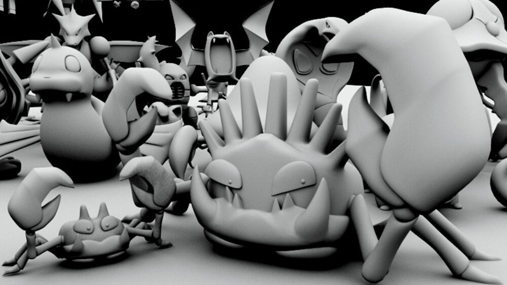 All 150 Pokemon First Gen 3D model - Download Cartoon characters on ...