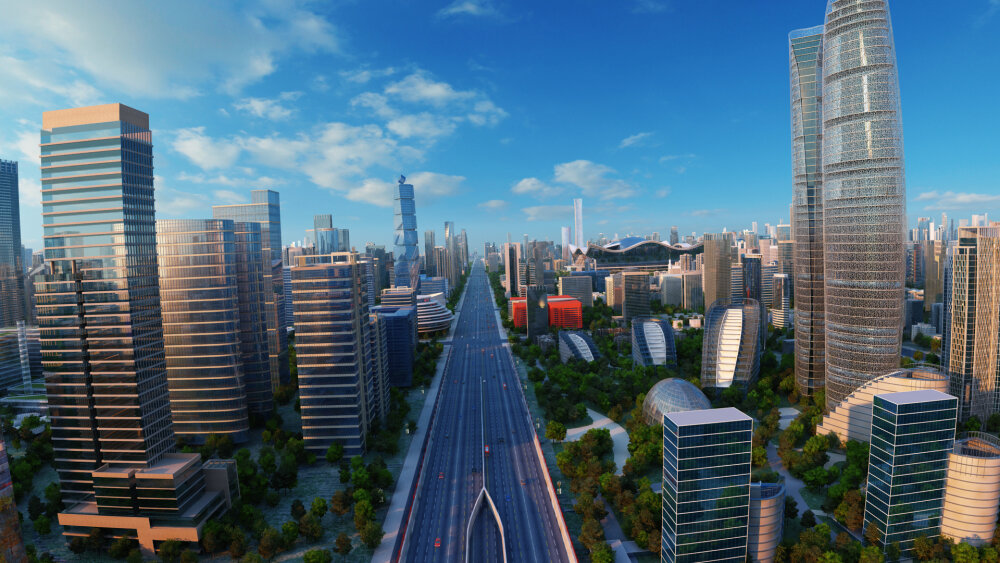 Skyline of Chengdu City China 3D model - Download City on 3DModels.org