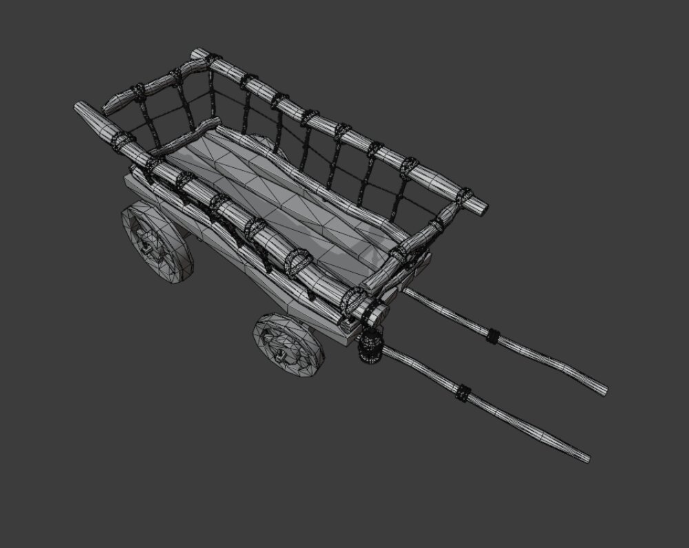 Stylized Medieval Cart with A Lamp 3D model - Download Trailer on ...