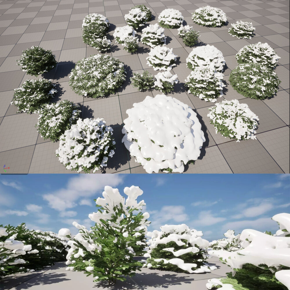 Winter Snow Plant – Picea Abies Nidiformis – Norway Spruce High Poly ...
