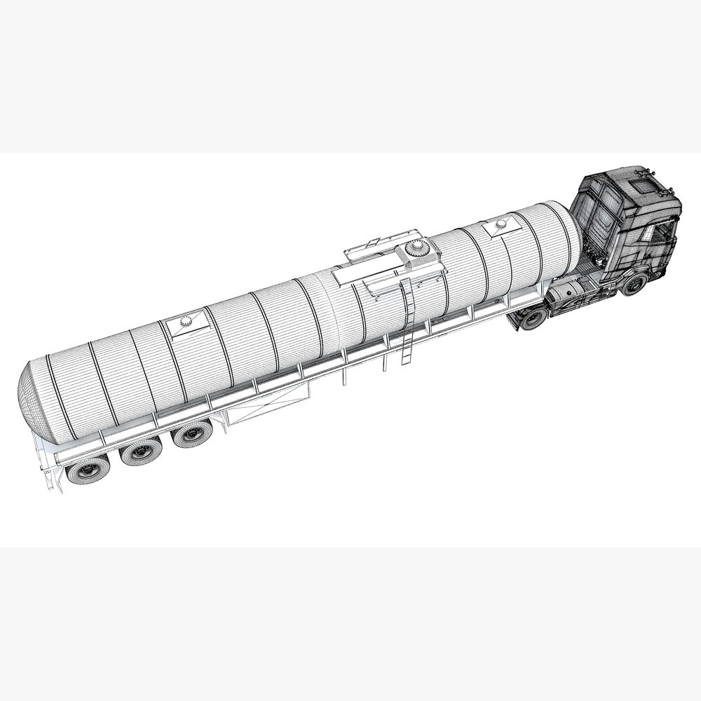High-Roof Euro Tanker Truck 3D model - Download Truck on 3DModels.org