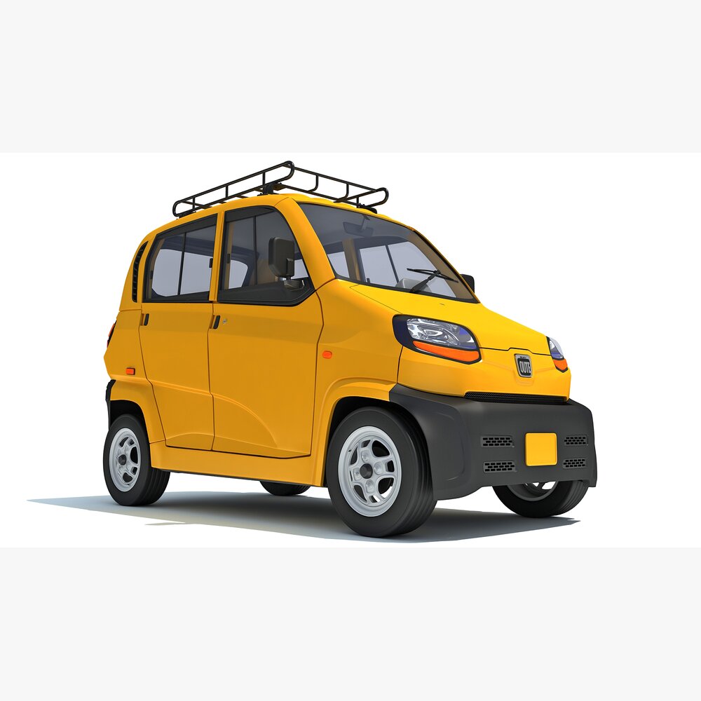 Bajaj Qute Auto Taxi 3D model - Download Hatchback on 3DModels.org
