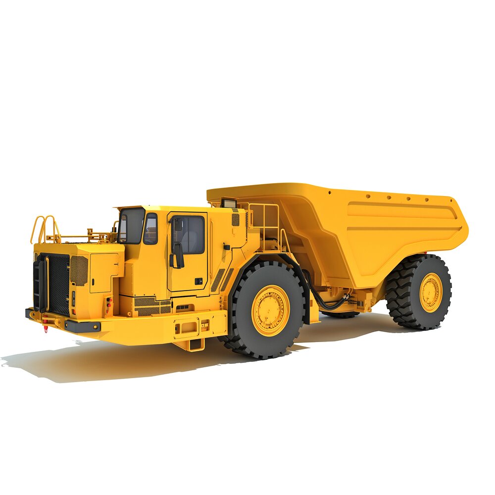 Off-Highway Mining Truck with Enclosed Cabin and Rear Dump Box 3D model ...