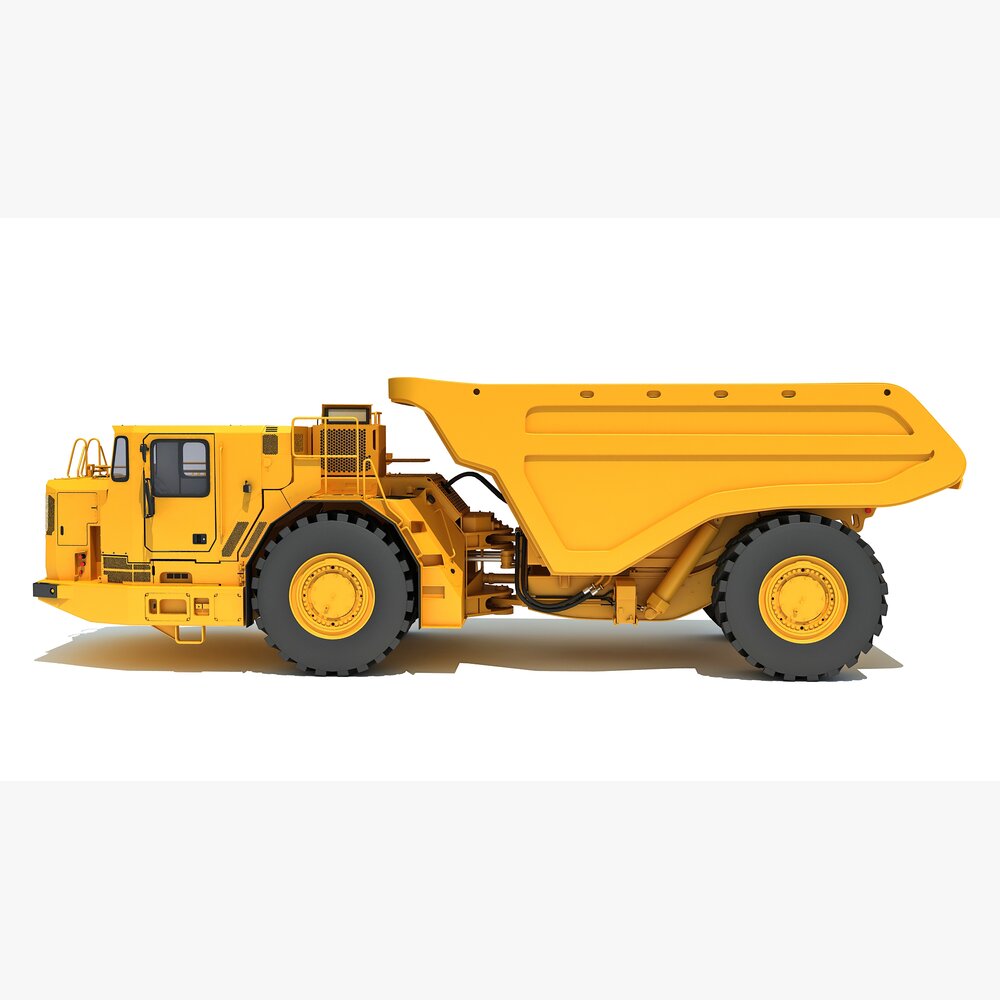Off-Highway Mining Truck with Enclosed Cabin and Rear Dump Box 3D model ...