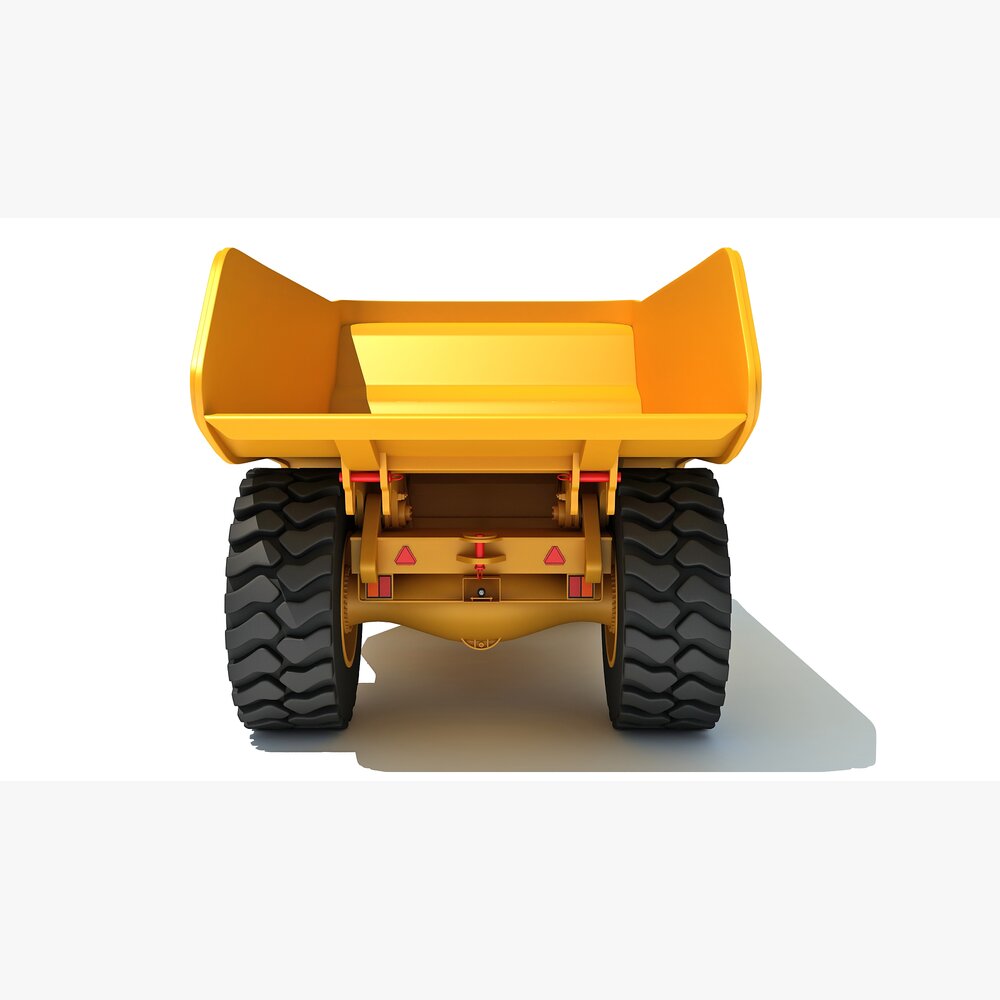 Off-Highway Mining Truck with Enclosed Cabin and Rear Dump Box 3D model ...